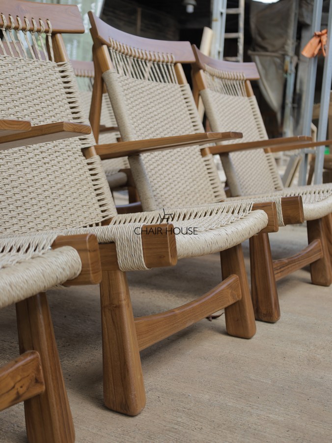 solid wood rattan chair